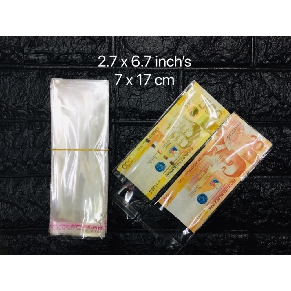 100/300/500Pcs OPP Self-Adhesive Plastic Bag Money Cake Packaging Bags ...