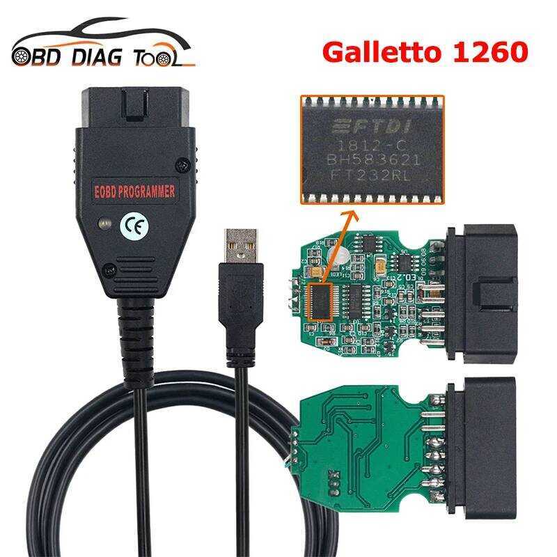 2024 2 9 Galletto 1260 EOBD ECU Programmer FTDI Ft232rq Chip Read&Write ...