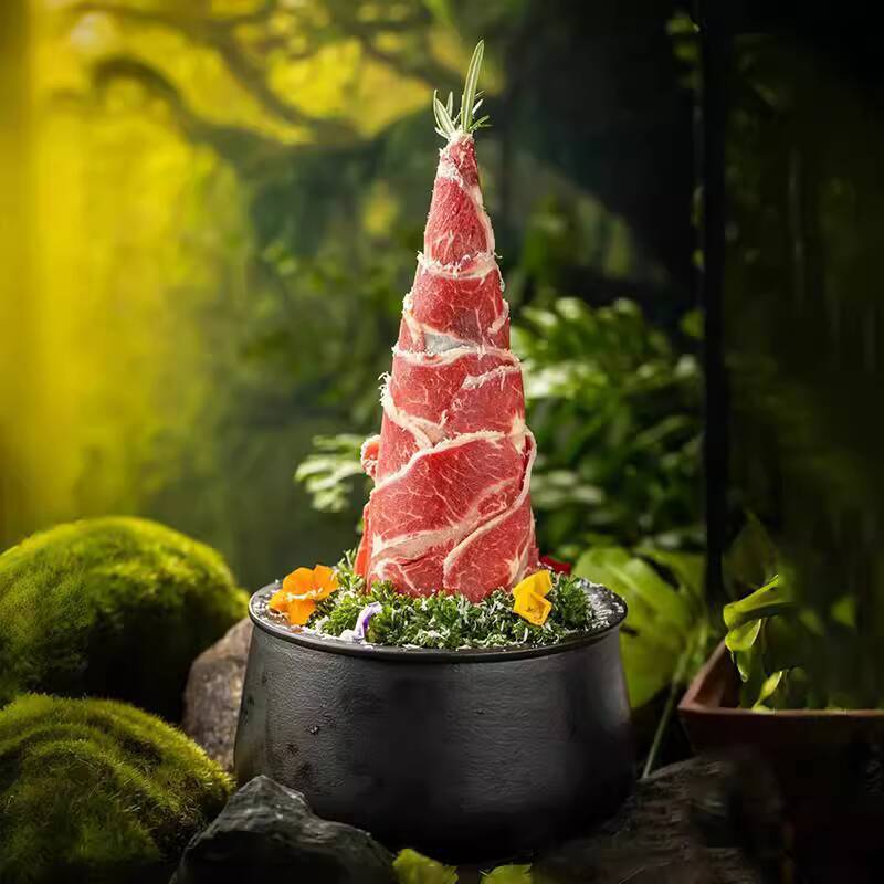 ☑♥ Wasabi Village Grilled Beef Wagyu Tower Plate Cone Plate Creative ...