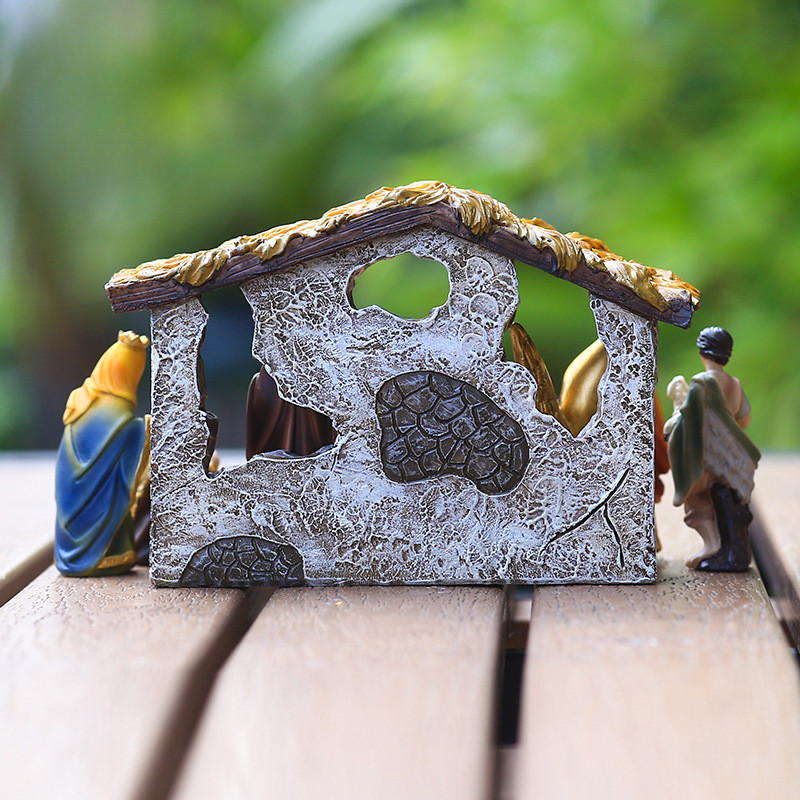 Classic Nativity Scene Set of Manger Figures | Shopee Philippines