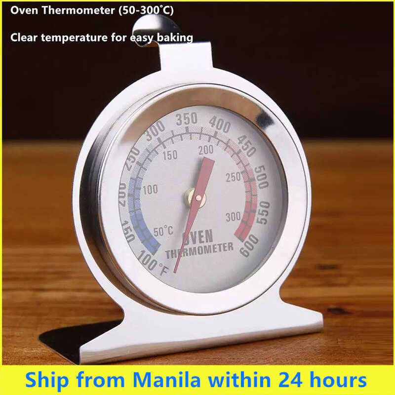 Oven Thermometer Stainless Steel Dial Monitoring Temperature Gauge For ...