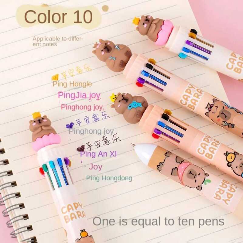 Cartoon Kawaii Multicolor Plastic Creative Capybara Brown Colorful Ten ...