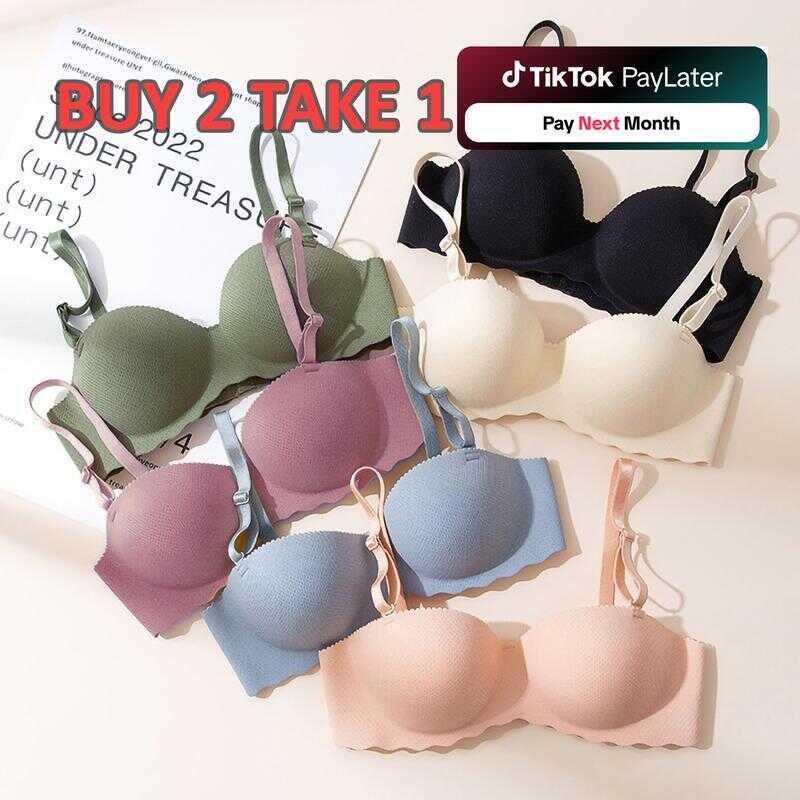 BUY 2 TAKE 1 Umiwear New Bra Seamless Breathable Strapless Nonwire Push ...