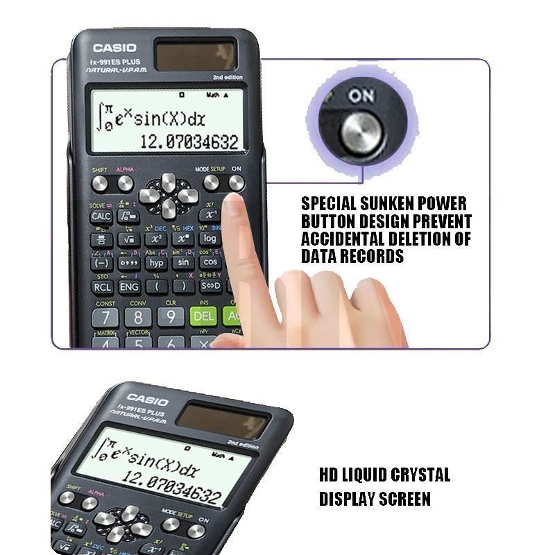 CASIO Scientific Calculator Fx 570ES plus 2nd Solar portable calculator ...