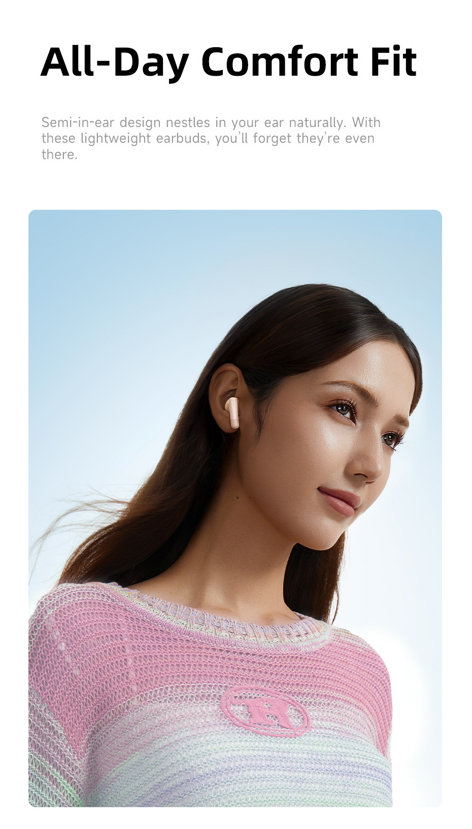 Baseus Bass BS2 Lite Wireless Earbuds 40h Playtime Semi-in-Ear ...