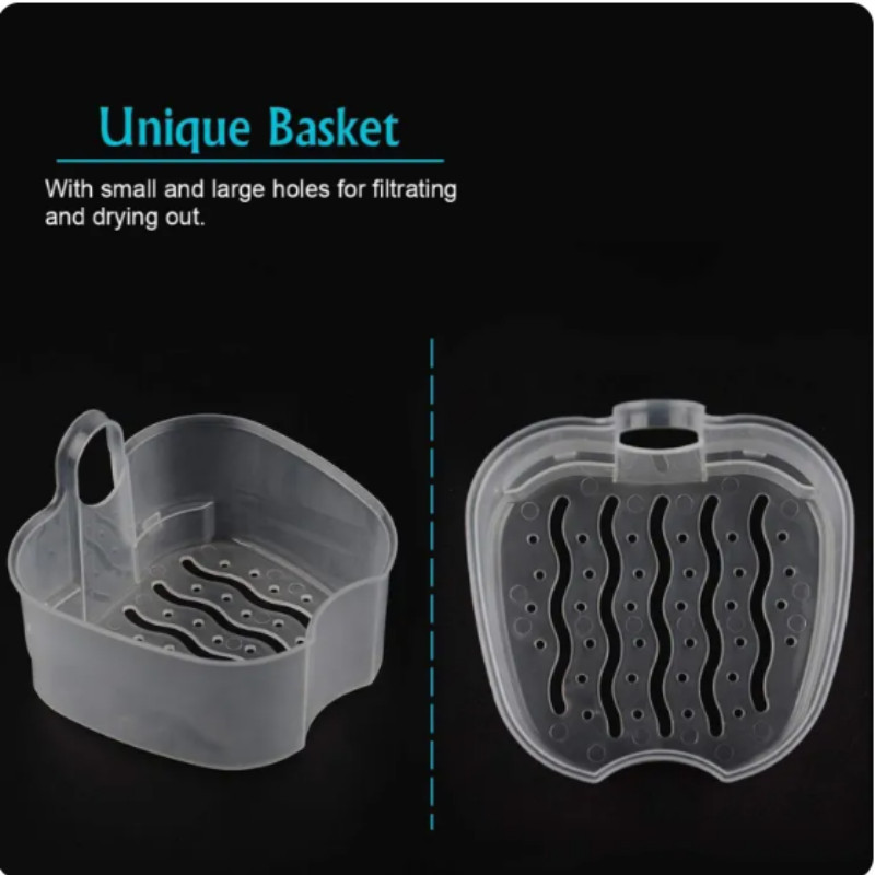 Denture Bath Box Case False Teeth Storage Box with Hanging Net ...