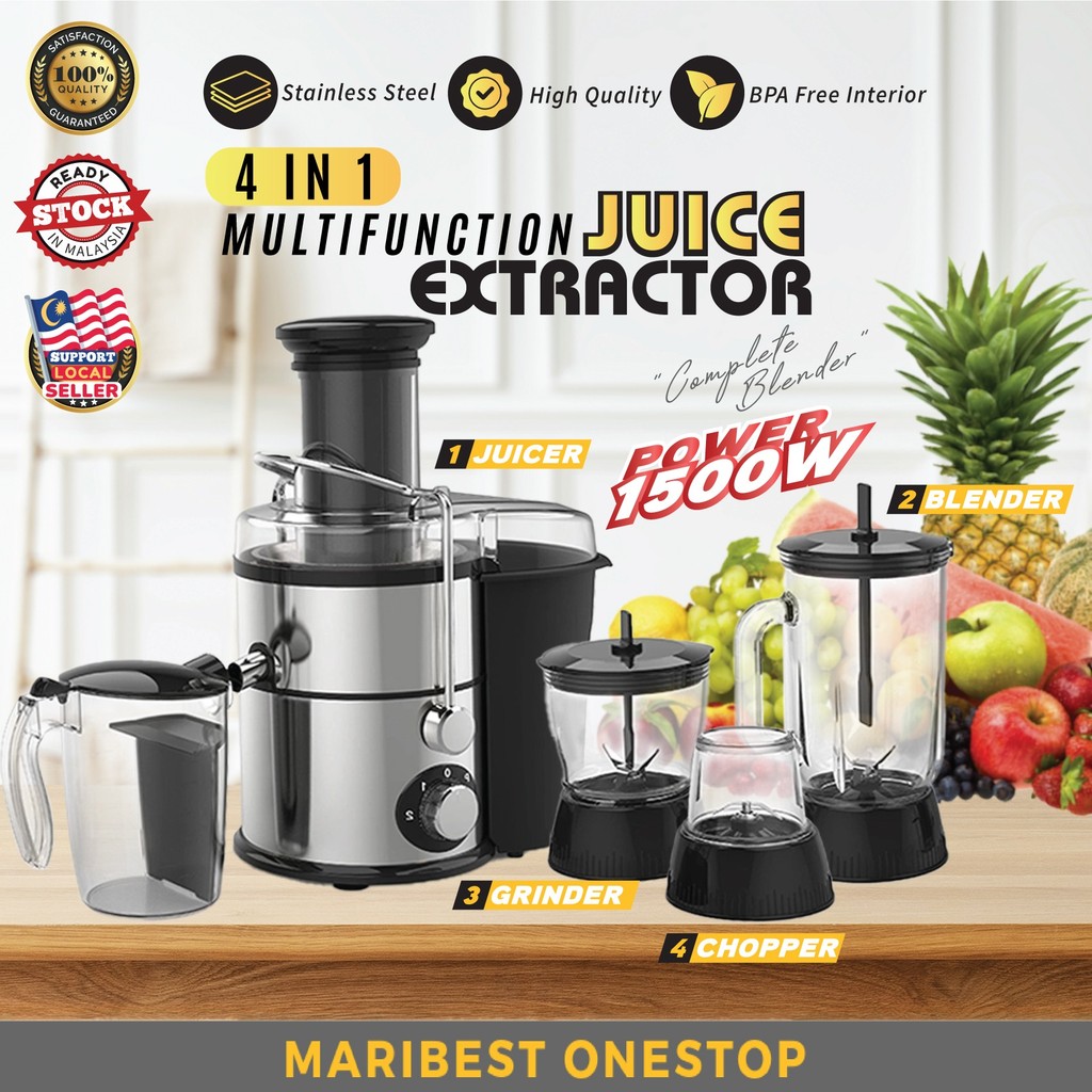 Panasonic juicer 4 in 1 Multi functional 450W Heavy Duty Blender Vegetable and Fruit juicer ...