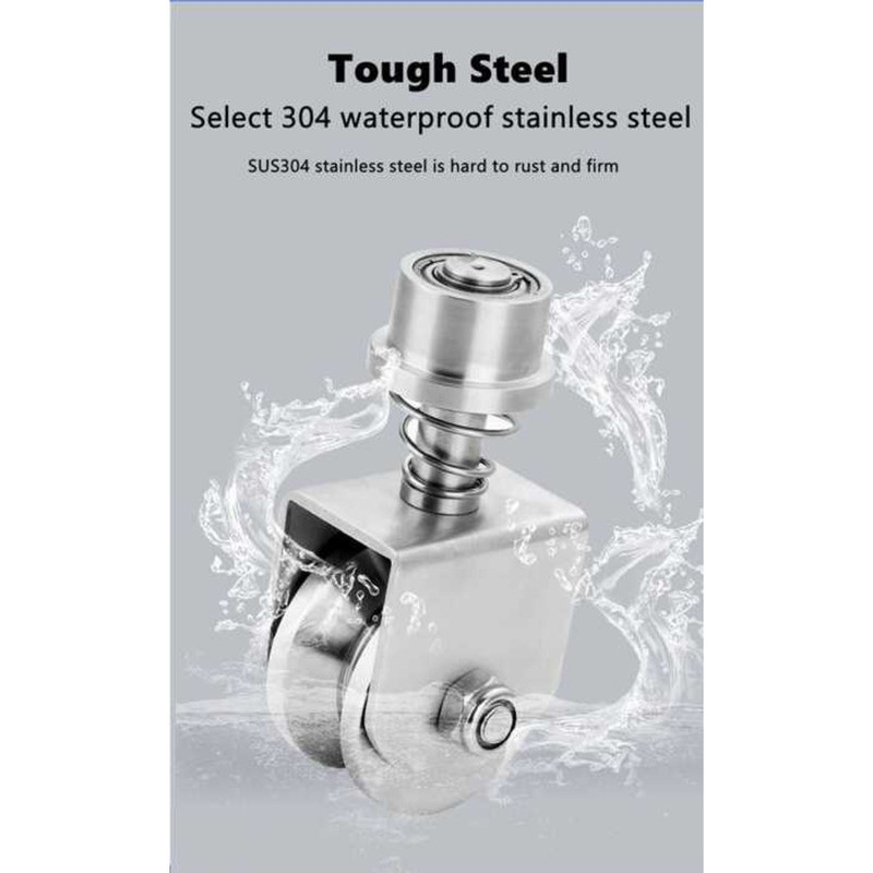 58Mm/V/U 304 Stainless Steel Swivel 360° Rotational Sliding Gate Roller ...
