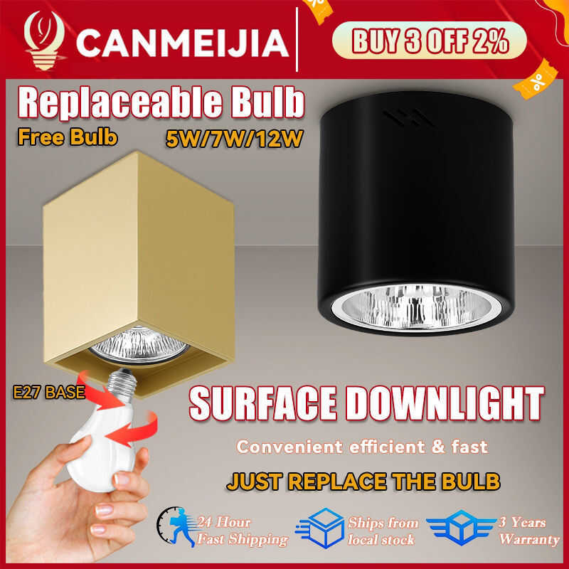 [Low Price] CANEMIJIA LED Downlight Ceiling E27 Round Surface Mounted ...