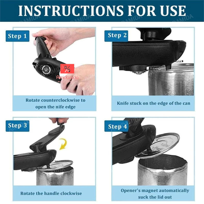 8 In 1 Multi Functional Kitchen Portable Can Bottle Opener Safety Tool ...