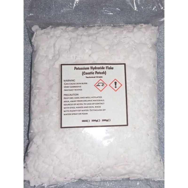 Potassium Hydroxide | Caustic Potash Lye Flakes Technical Grade 1Kg F2a ...