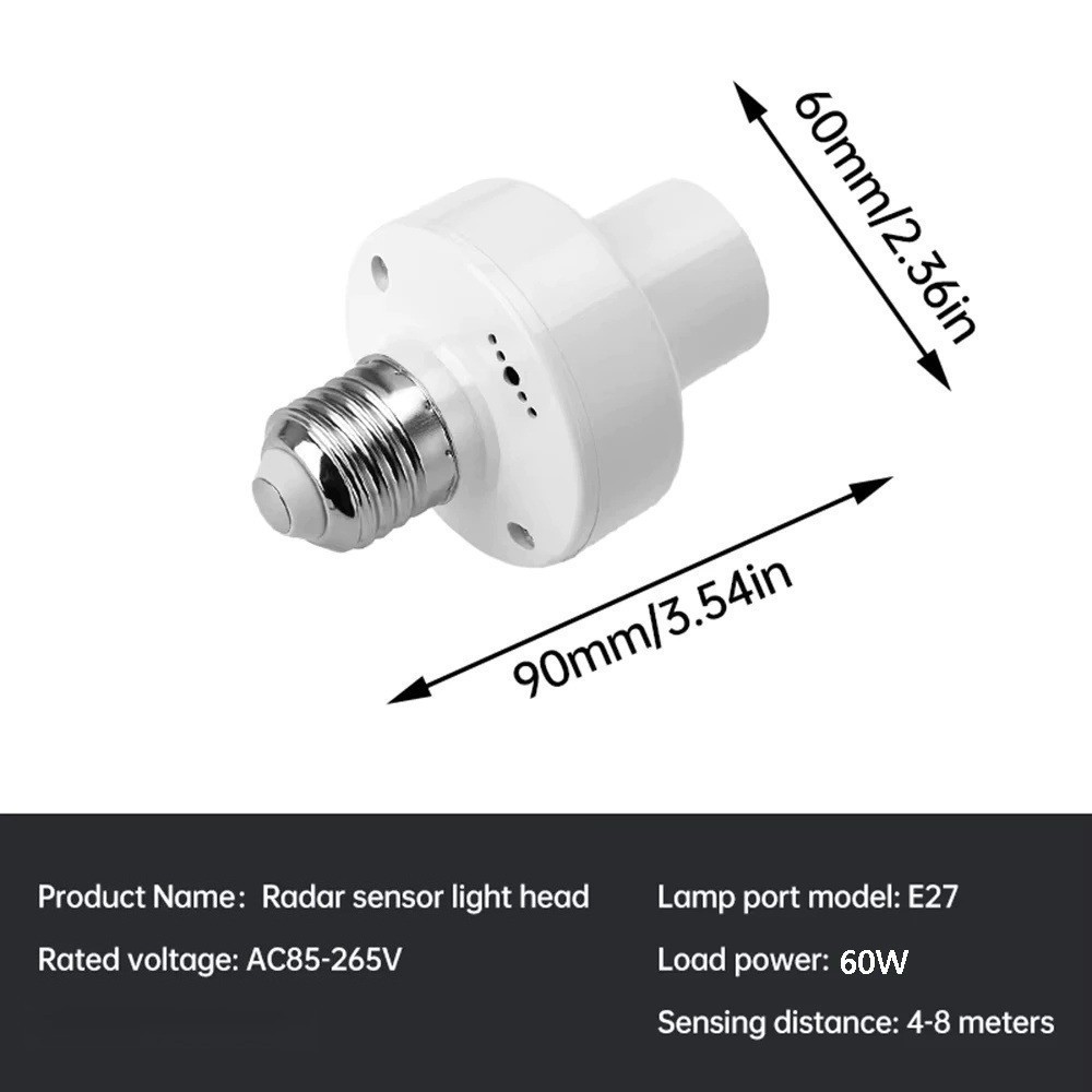 Lamp Holder Base E27 Light-Sensing Human Body Infrared Sensor ...