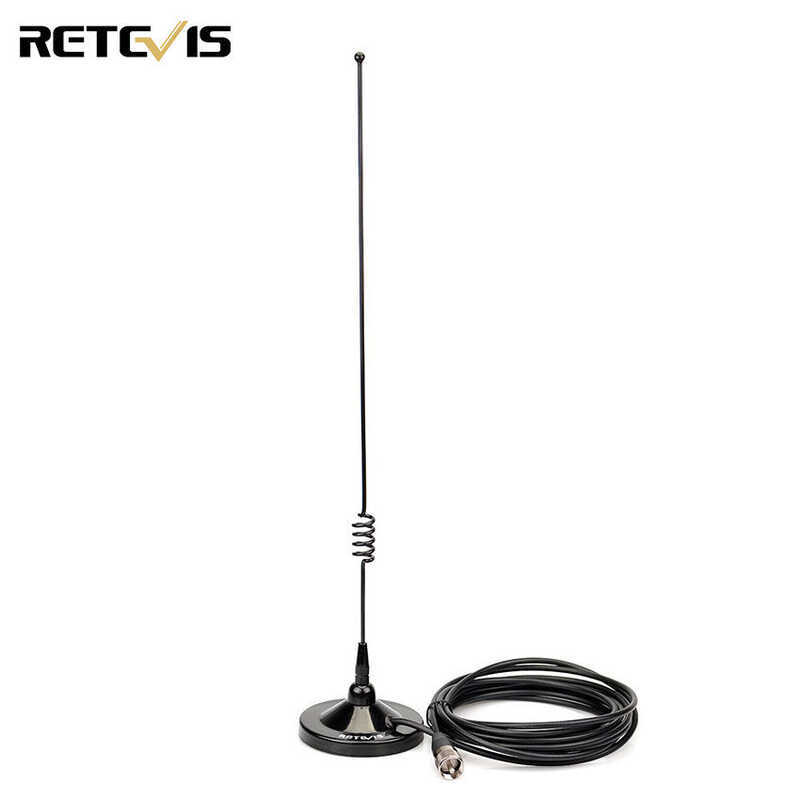 r100 Retevis Car Radio Antenna Dual Band Vhf/Uhf Base-Load Magnet Mount ...