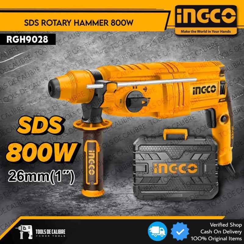 INGCO Rotary Hammer Drill 800W Chipping Gun SDS Plus System Rgh9028 FDA ...