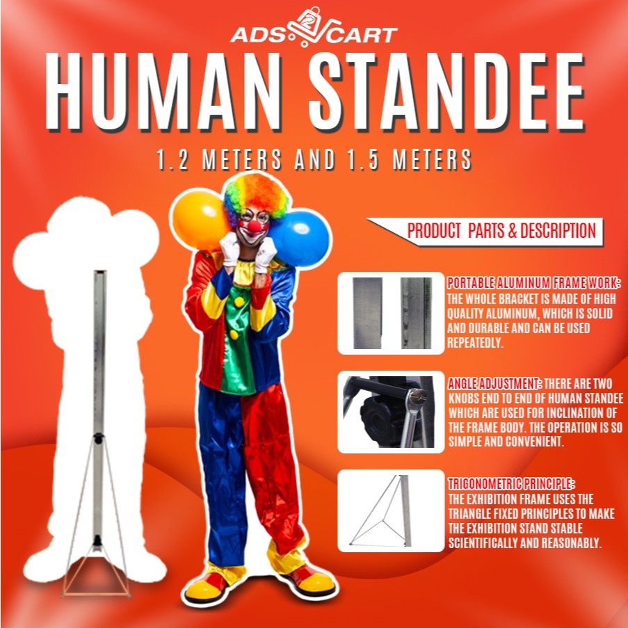 ADS Advertising Human Standee / Life size standee 2ft. x 4ft. and 2ft ...