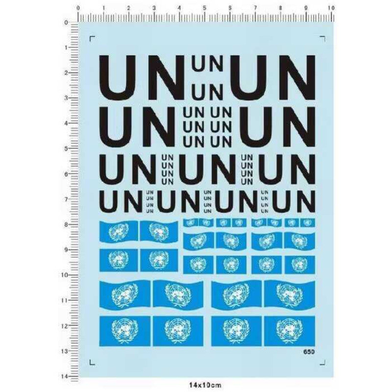 UN United Nations Flag Model with Modified Water Decals | Shopee ...