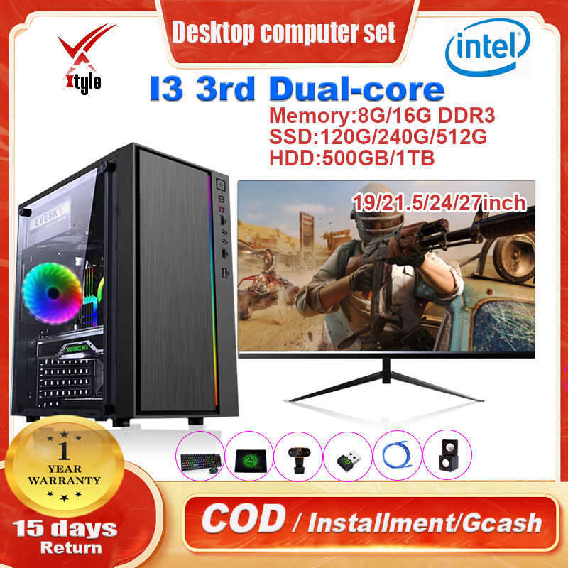 Intel Core I3 3Rd Gen Gaming Desktop Dual-Core 8Gb 16Gb RAM 256Gb ...
