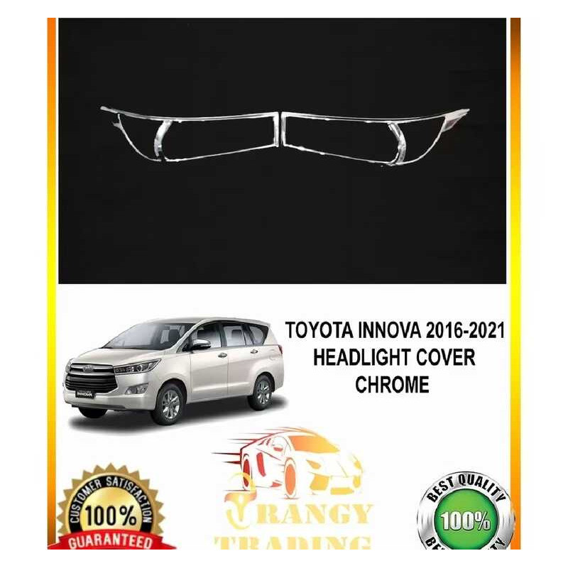 Toyota Innova 2016 To 2025 Head Light Garnish Cover Matte Black 2017 ...