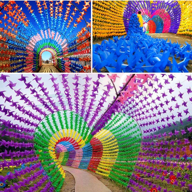 100Pcs Fiesta Banderitas Pinwheels/Plastic Pinwheels Fiesta Flag ...