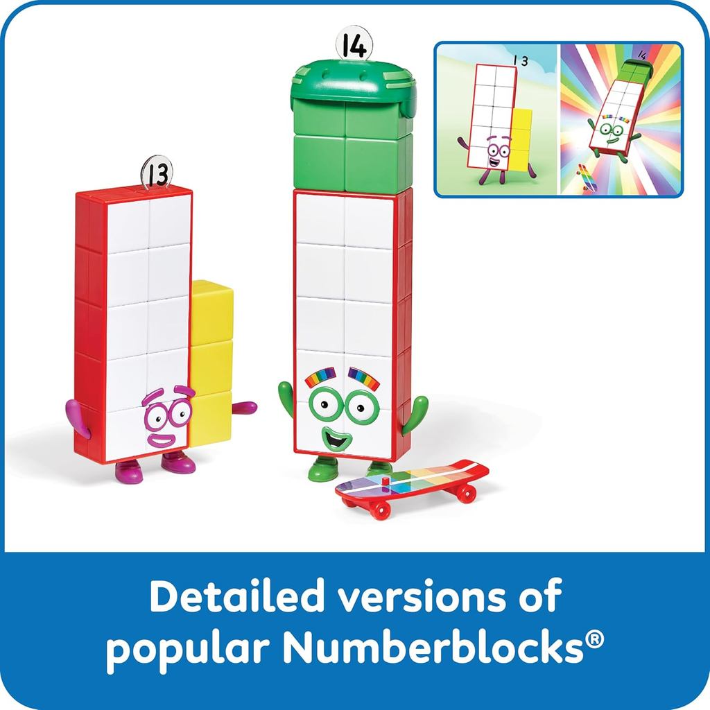 hand2mind Numberblocks Thirteen Fourteen Figures Official Math Toys ...
