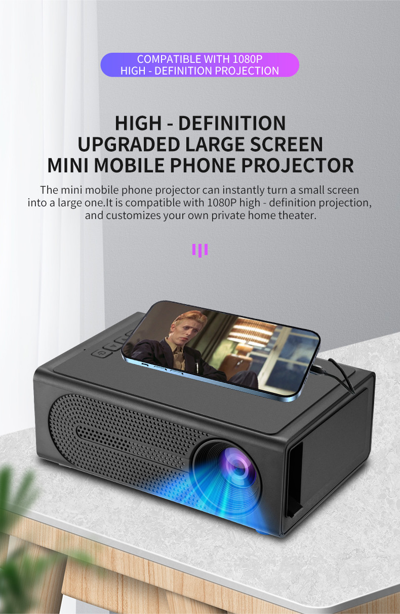 Mini Projector with Supports USB HDMI Works with Laptops and Phones ...