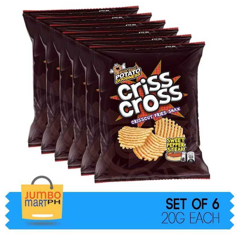 CRISS CROSS CRISSCUT FRIES SNAX SWEET PEPPER STEAK 20G / SET OF 6 23D | Shopee Philippines