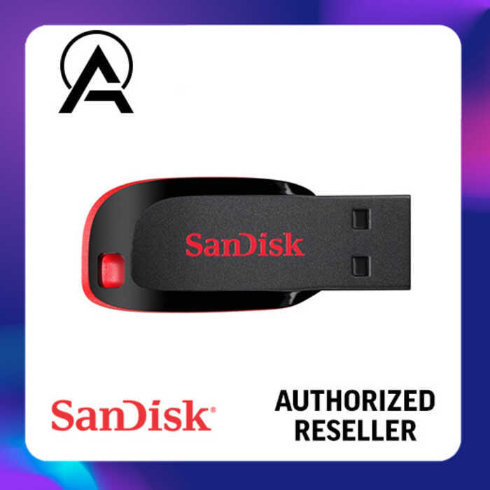 Sandisk 64Gb Cruzer Blade USB Flash Drive Cz50 Usb2.0 Black With Red ...