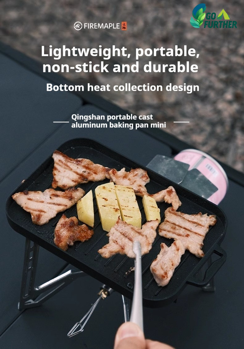 Fire Maple Portable Grill Pan - Mini BBQ Griddle 221g Lightweight, Non ...