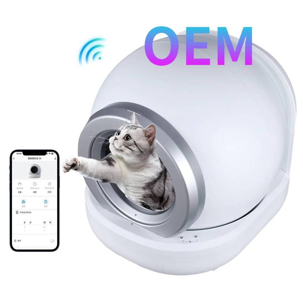 Smart Cat Litter Box Tuya App Control Intelligent Large Silent Closed ...