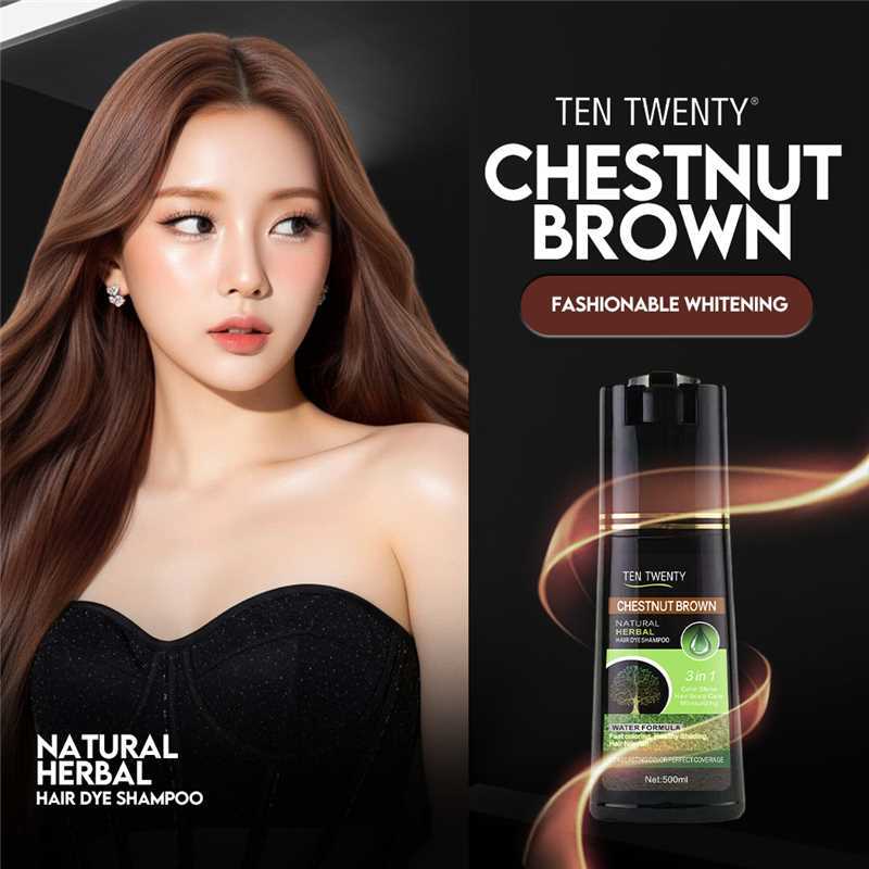 FDA Herbal Hair Dye Shampoo Dye Transform hair Into Black/Brown/Red ...
