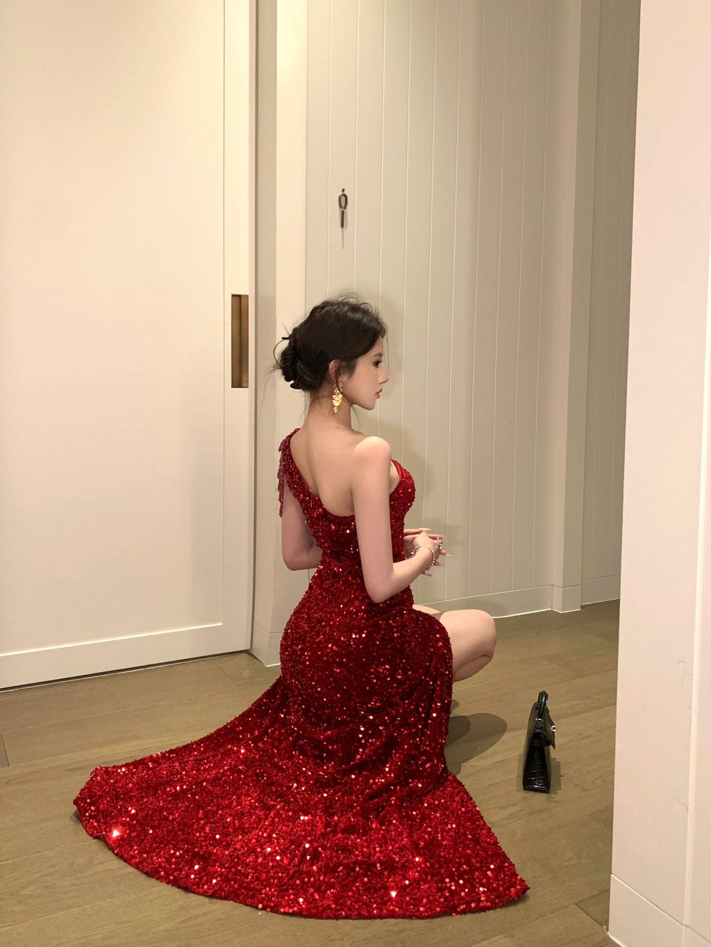 SA Lovely red fishtail evening dress | Shopee Philippines