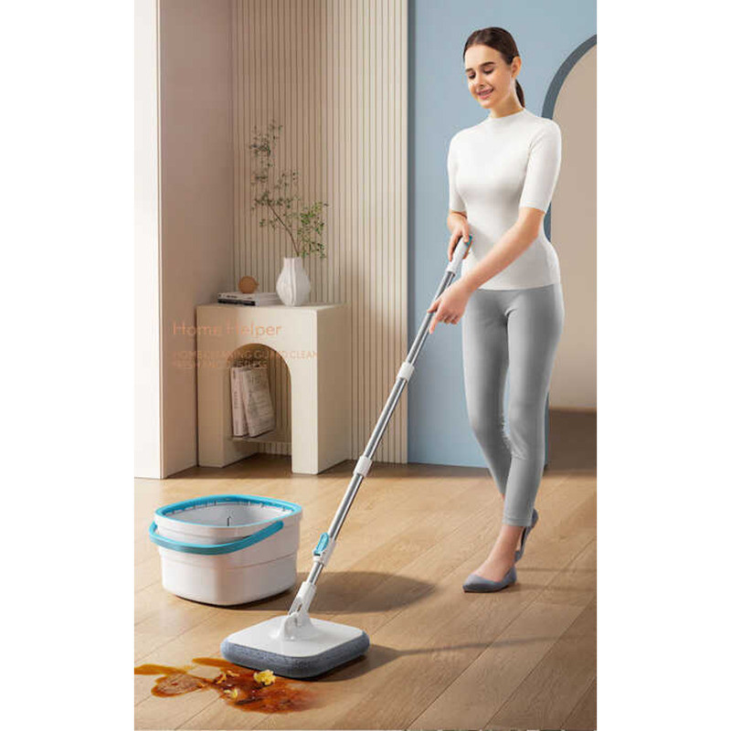 Rotating Mop Floor Map Spinmop With Bucket 360 Mops Cleaning Tools Easy ...