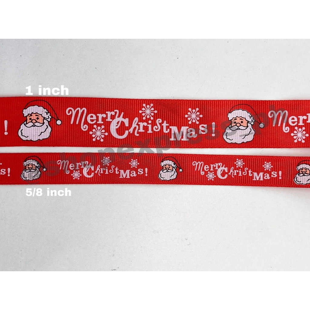 Christmas Ribbon Gift Box Holiday Wrap 1 or 5/8" Ribbons (Grosgrain ...