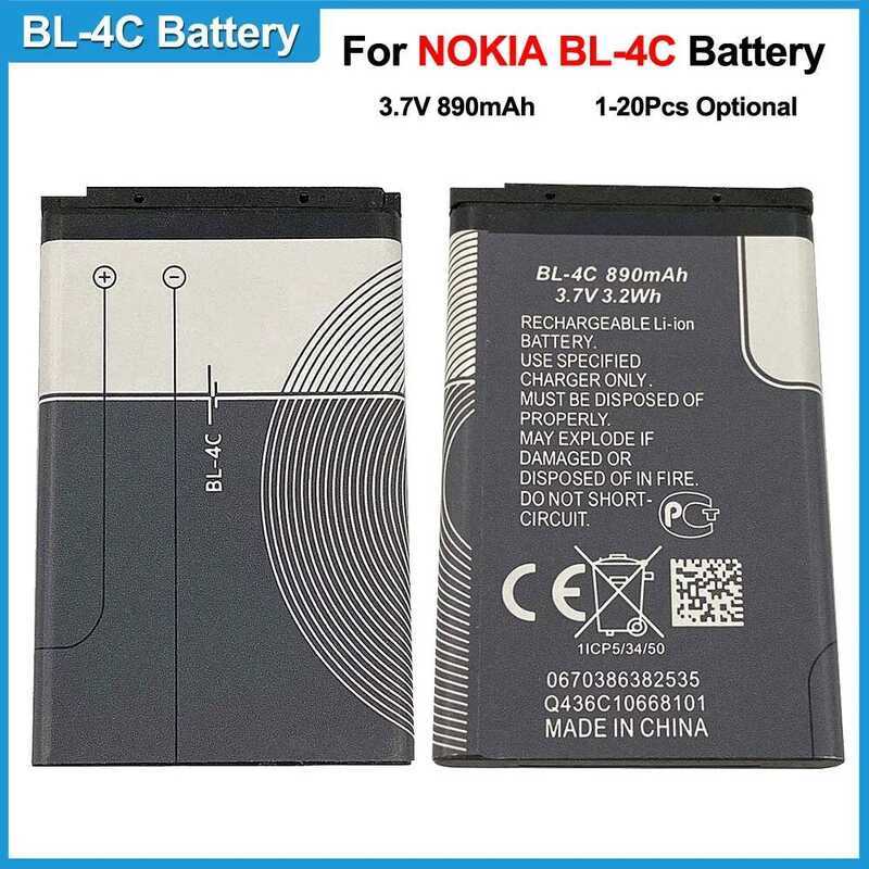 Bl-4C 1 39 3.7V 890Mah Battery Bl4c Rechargeable Lithium-Ion Batteries ...
