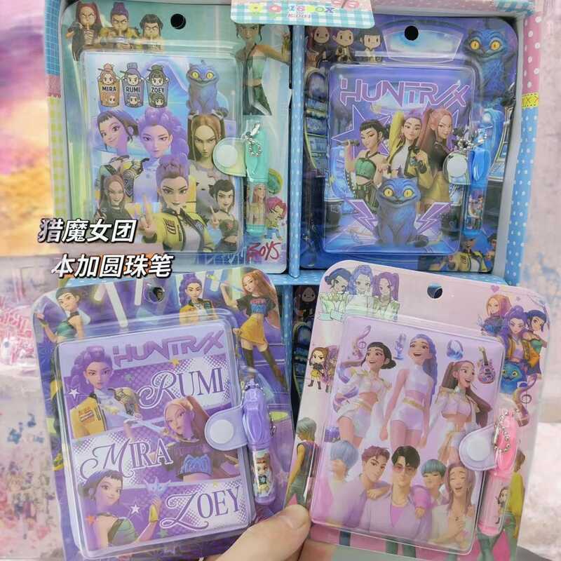 Hunter KPOP Demon Stationery Small Notebook + Ballpoint Pen Portable ...