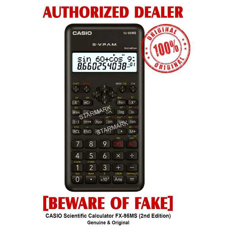 Casio Scientific Calculator Fx-95Ms 2Nd Edition Calculators Heavy Duty ...