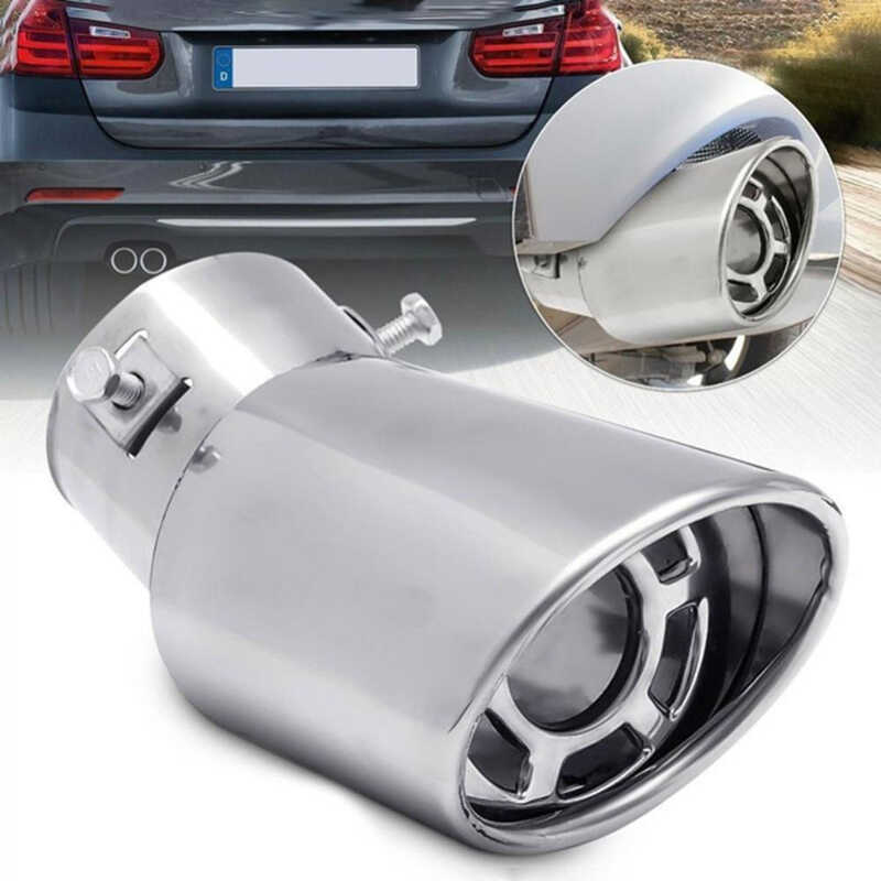 Universal Auto Tail Muffler Tube Tailpipe Car Curved Exhaust For Toyota ...