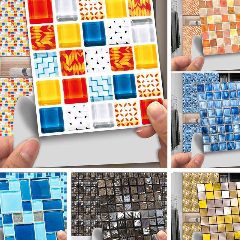 ☑♥ Abstract Mosaic Ceramic Simulation Tile Stickers Home Renovation ...