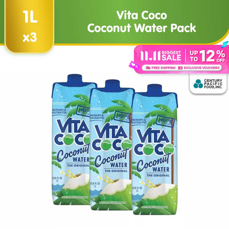 Vita Coco Coconut Water 1000Ml Pack Of 3 F7f | Shopee Philippines