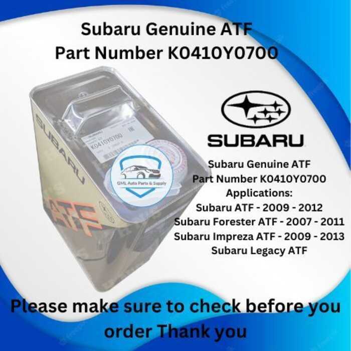 Subaru Genuine ATF Gearbox Transmission Oil 4L | Shopee Philippines