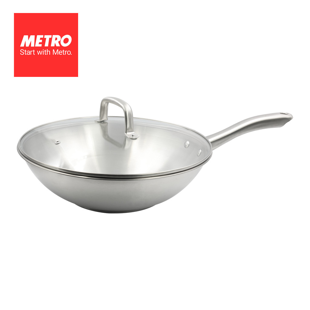 PRIMERA BY METRO 32X9CM CHINESE WOK WITH LID MPCW 1718 | Shopee Philippines
