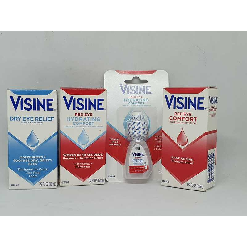 Visine Eye Drops & Red Hydrating Lubricant For Dryness Redness ...