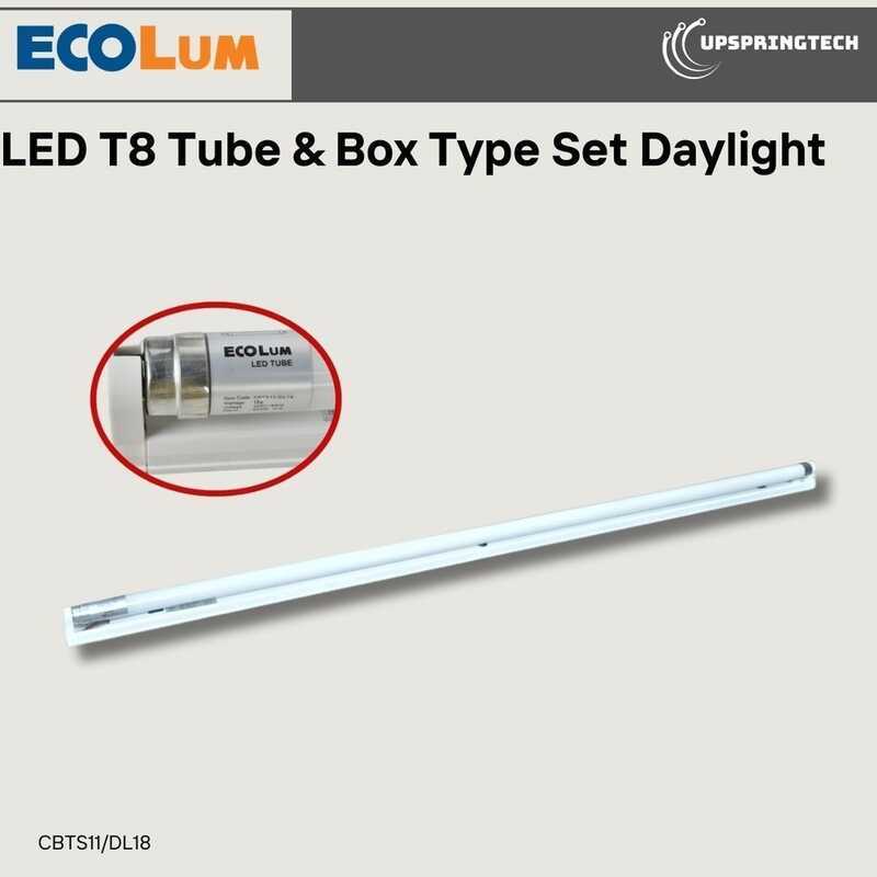Ecolum Original 18Watts LED T8 Tube & Box Type Set Daylight Cbts11/Dl18 ...