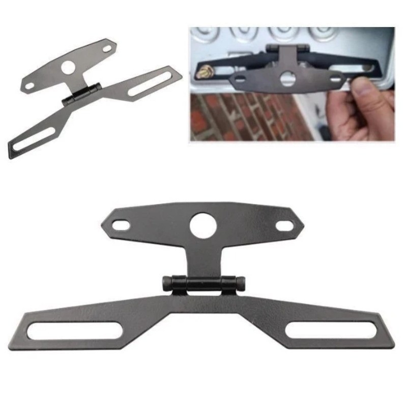 Motorcycle License Plate Bracket Taillight Mount Folding Support For ...