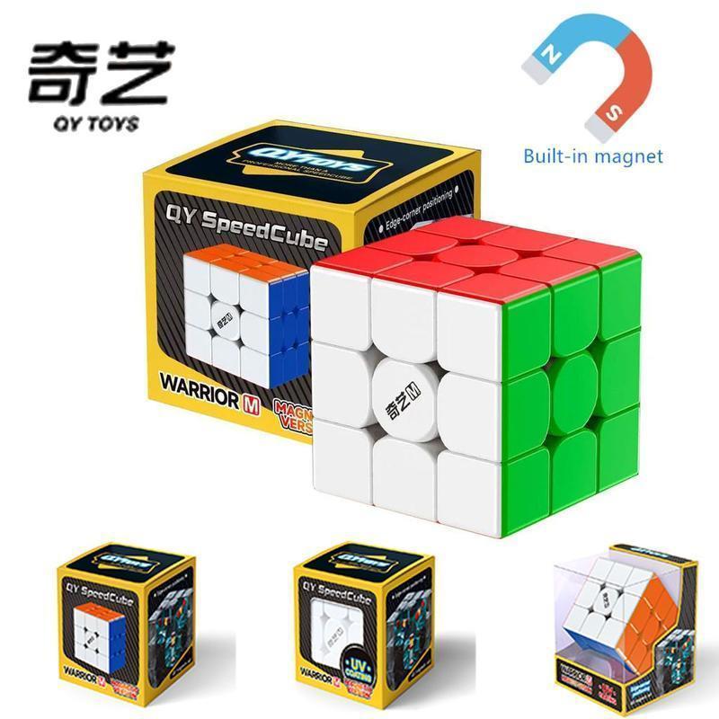 Qiyi Warrior Magnetic M3x3 Magic Cube 3x3 Speed Cube UV Coated Puzzle ...