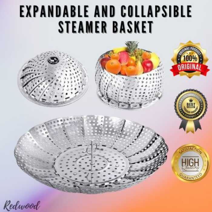 Best Seller EXPANDABLE AND COLLAPSIBLE STEAMER BASKET | Multifunctional ...