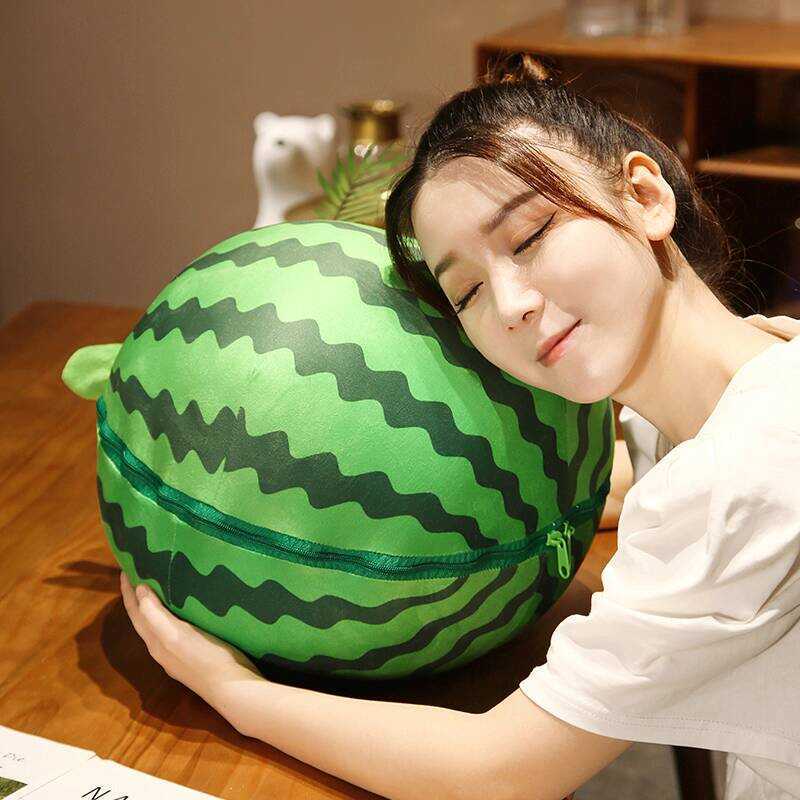 Creative Realistic Watermelon Cushion Plush Toy Doll Cute Fruit ...