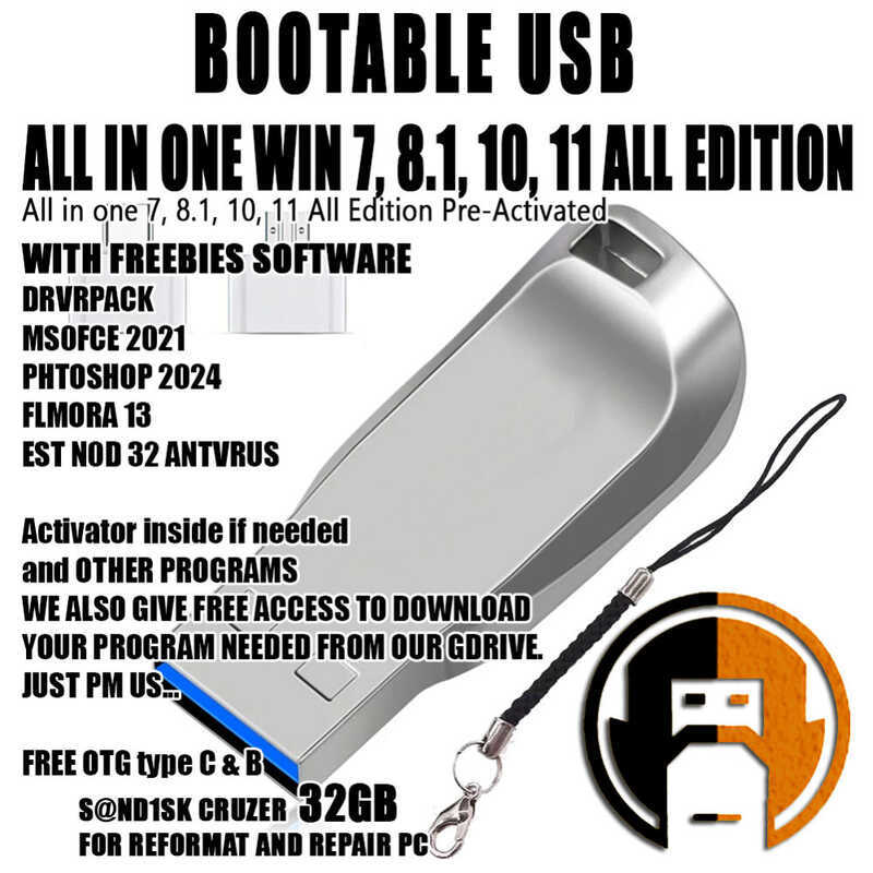 BOOTABLE USB 32Gb ALL IN E15 | Shopee Philippines