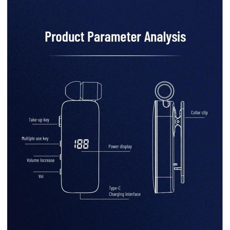 K55 Business Bluetooth Headset Talk Time 20 Hours Call Reminder ...