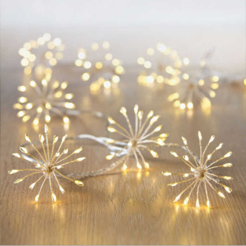Decorative Fireworks Lights Solar Battery Box Dandelion Exploding Star ...